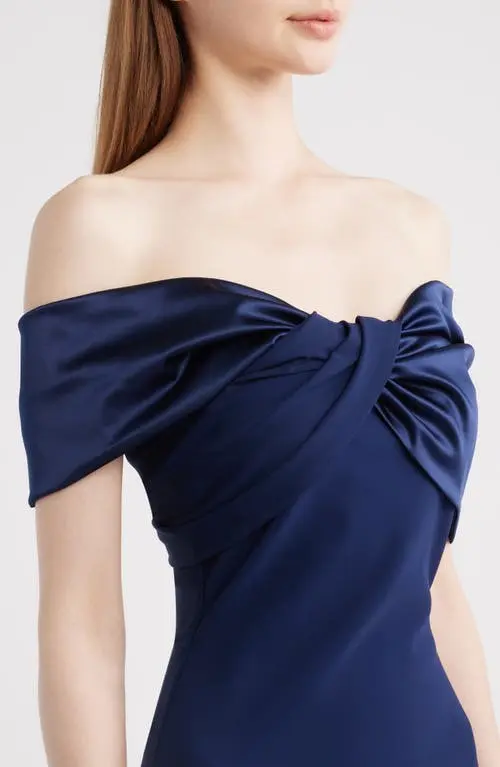 Chiara Boni La Petite Robe Vezia One-shoulder Mixed Media Gown