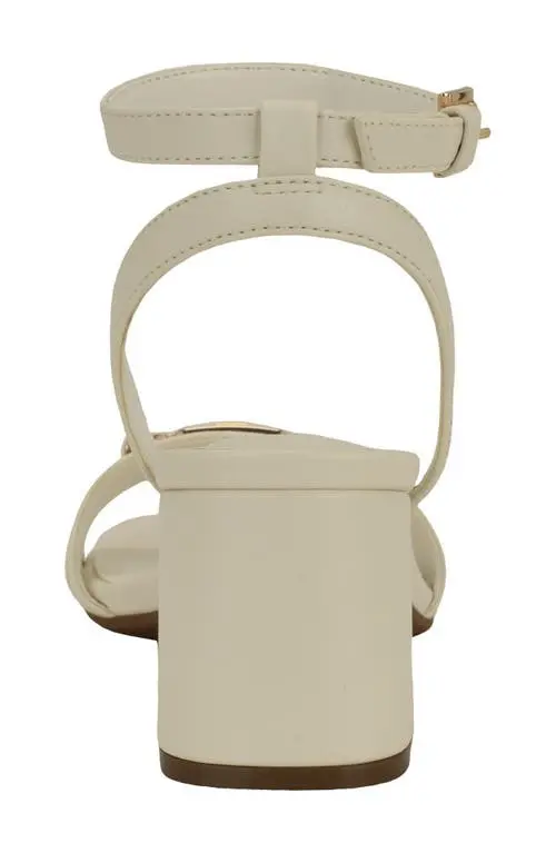 Tommy Hilfiger Raneen Ankle Strap Block Heel Sandal - Ivory