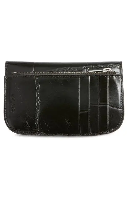 LEMAIRE Soft Tab Card Holder Coin Purse - Espresso