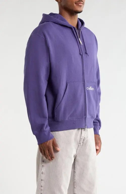 Carhartt Work In Progress Embroidered Logo Zip Hoodie