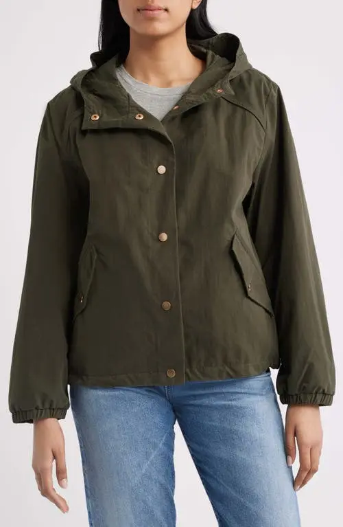 Brooklyn Industries Hooded Jacket With Snap Closure