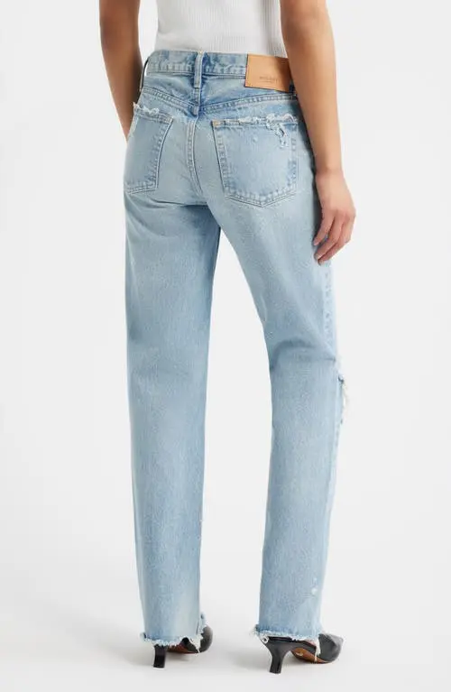 Moussy Vintage Odessa Ripped Ankle Straight Leg Jeans