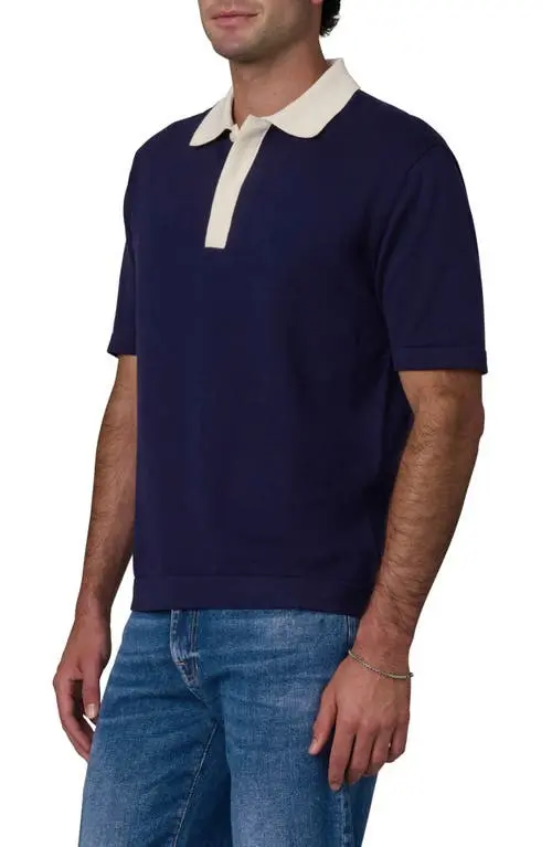 Joe's Jeans Contrast Collar Cotton Polo