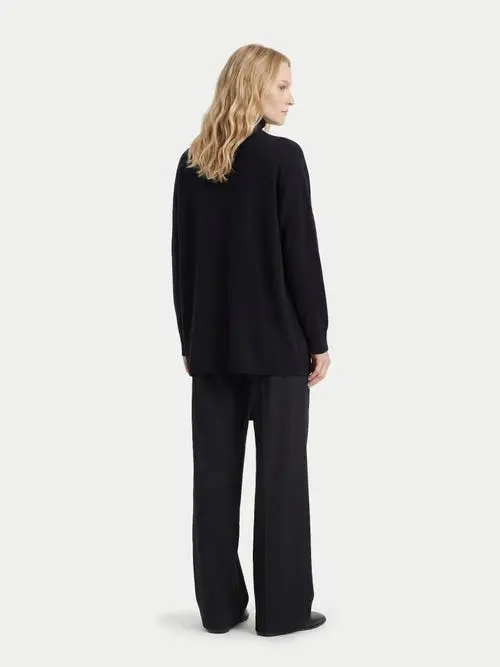 Gobi Cashmere Open-front Cardigan With Batwing Sleeves