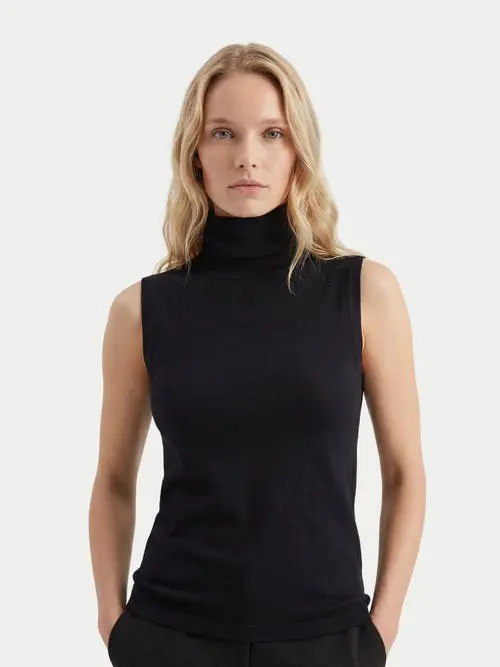 Gobi Cashmere Cashmere Silk High-neck Sleeveless Top