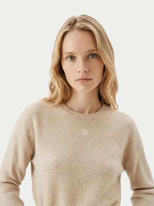 Gobi Cashmere Cinched-waist Sweater - Beige