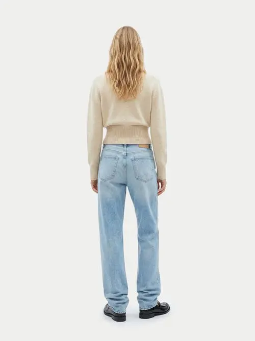 Gobi Cashmere Cinched-waist Sweater - Beige