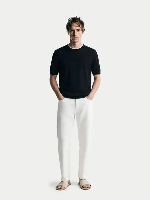 Gobi Cashmere Cashmere Silk Double-collar T-shirt