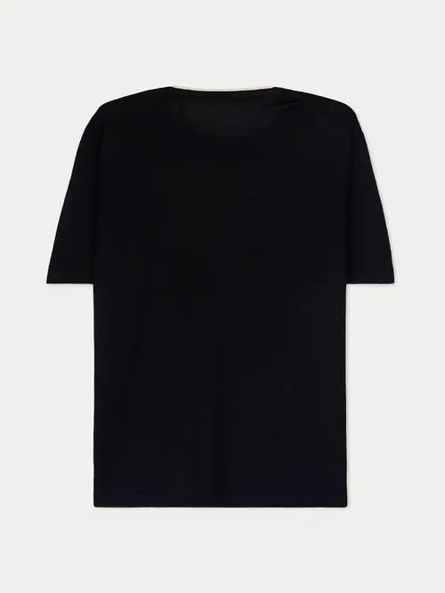 Gobi Cashmere Cashmere Silk Double-collar T-shirt