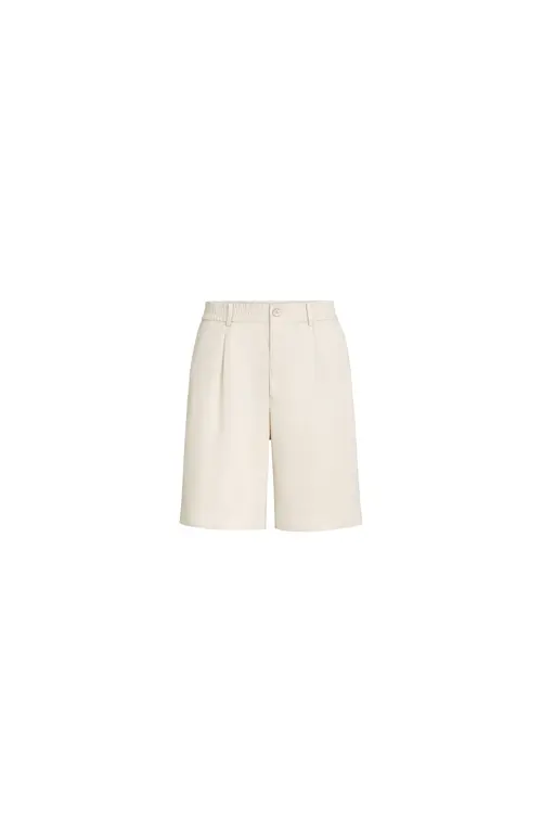 Brunello Cucinelli Twisted Cotton Gabardine Bermuda Shorts With Elasticated Waistband - Panama