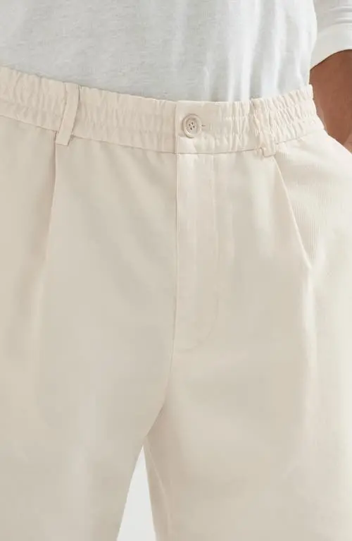 Brunello Cucinelli Twisted Cotton Gabardine Bermuda Shorts With Elasticated Waistband - Panama