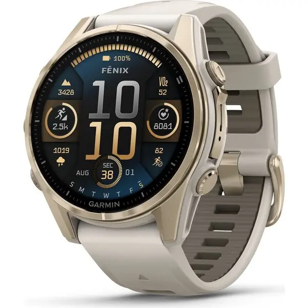 GARMIN Fēnix 8 Multisport Gps Smartwatch With Amoled Display And Sapphire Lens - Soft Gold/ Sand