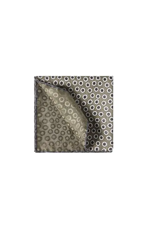 Brunello Cucinelli Spotted Pocket Square - Military