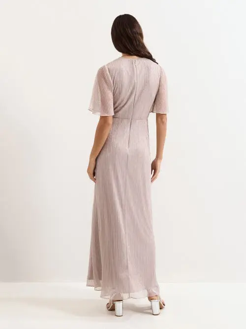 PHASE EIGHT Dorinda Maxi Dress With Twist Front And Flutter Sleeves