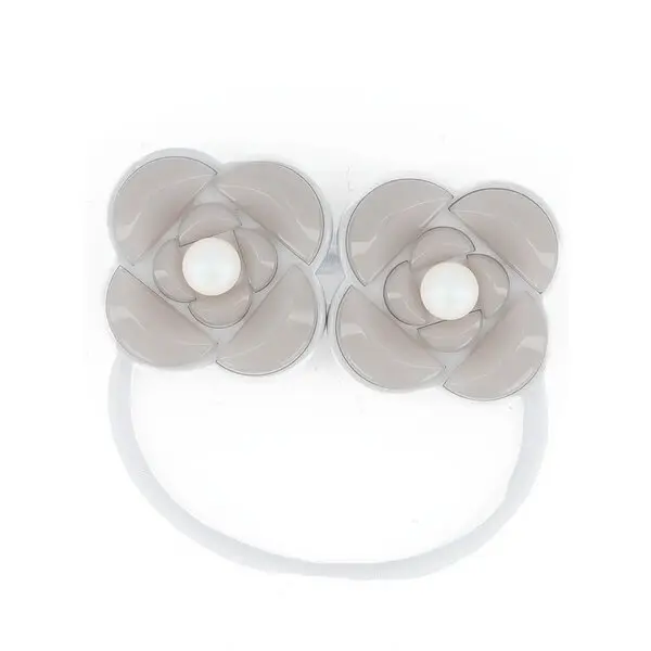 Alexandre De Paris Camelia Graphique Hair Tie - Grey