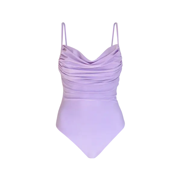 BRUNNA.CO Manta Sculpting Plunge One-piece Recycled Swimsuit - Light Purple