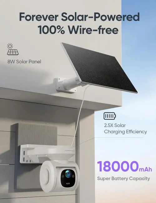 CINMOORE 4g Cellular Pan & Tilt Camera With Solar Panel