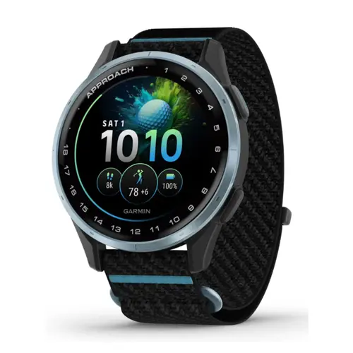GARMIN Approach J1 Aluminum Bezel With Comfortfit Fabric Band - Black/azure