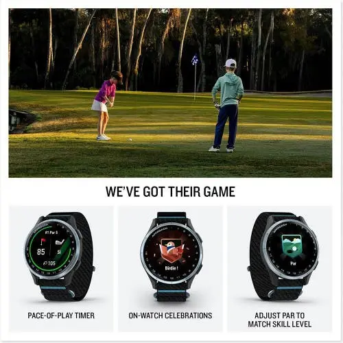 GARMIN Approach J1 Junior Golf Gps Smartwatch With Aluminum Bezel And Fabric Band