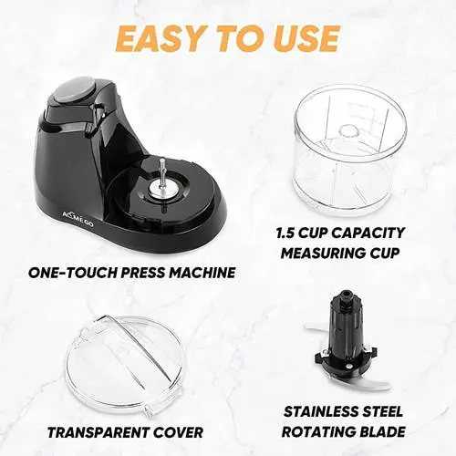 AEMEGO Mini Food Processor 1.5 Cup Meat &vegetable Electric Food Chopper