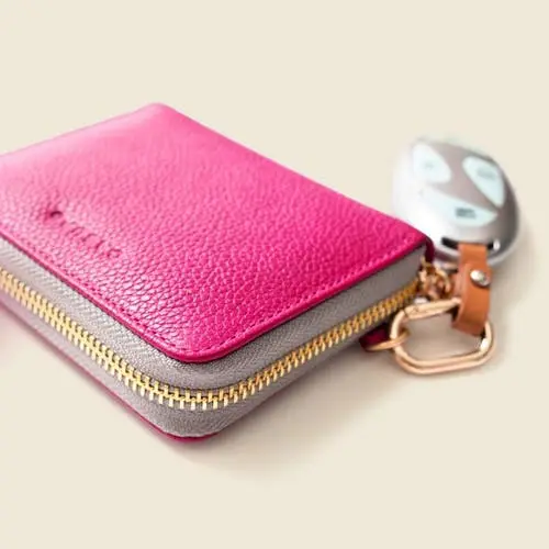 CASUPO Small Zipper Wallet With Detachable Key Ring
