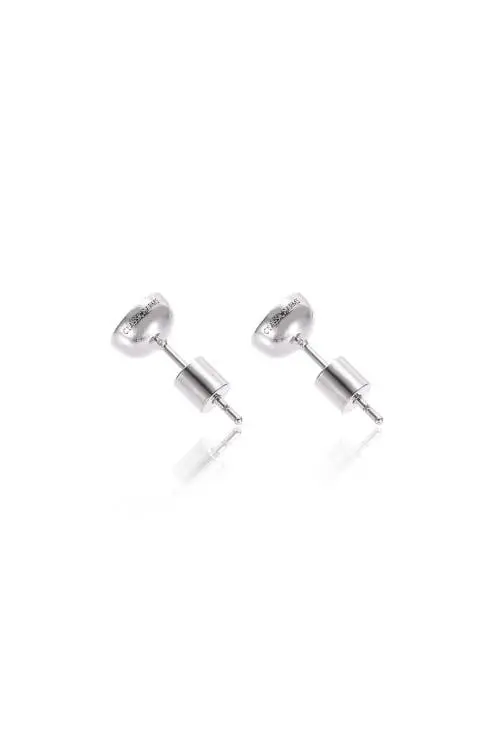 CLASSICHARMS Aurora Bezel Set Solitaire Stud Earrings - Silver/clear