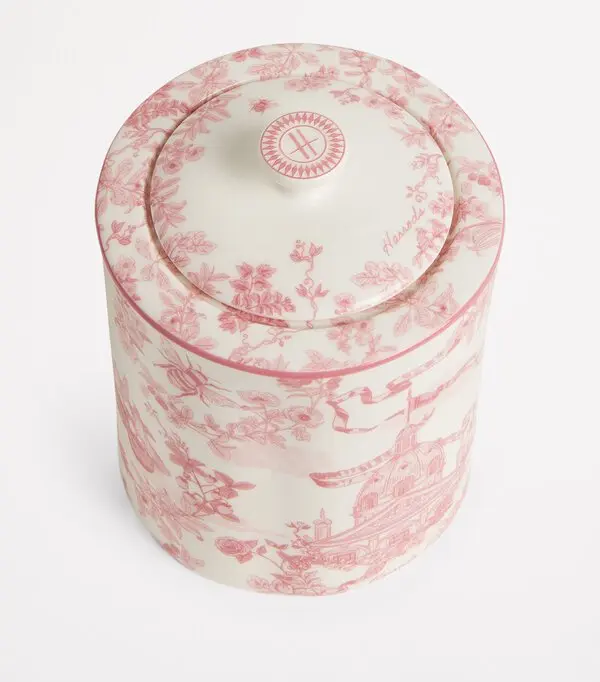Harrods Bone China Toile Tea Caddy