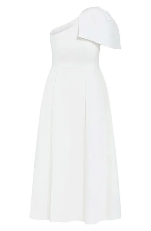 City Chic Captivated One Shoulder Maxi Dress - Ivory