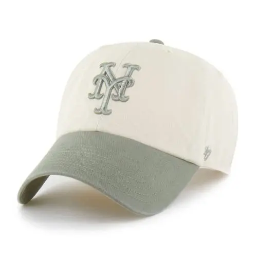 '47 47 Olive New York Mets Two-tone Fashion Clean Up Baseball Cap - Natural