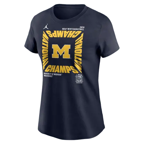 JORDAN BRAND Michigan Wolverines 2026 Ncaa Basketball National Champions T-shirt - Navy