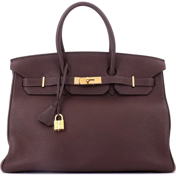 Hermès Birkin Handbag Brown Togo With Gold Hardware 35 - Chocolat