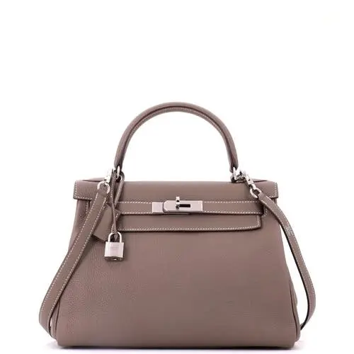 Hermès Kelly Handbag Togo With Palladium Hardware 28 - Grey