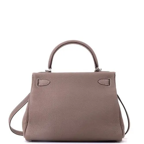 Hermès Kelly Handbag Togo With Palladium Hardware 28 - Grey