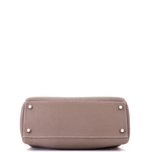 Hermès Kelly Handbag Togo With Palladium Hardware 28 - Grey