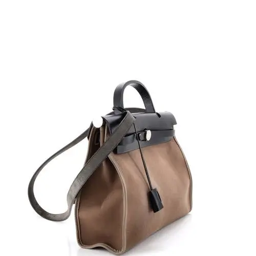 Hermès Herbag Zip Leather And Toile 31
