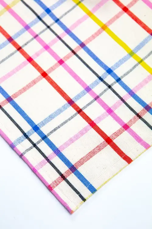 ARCHIVE NEW YORK Vera Plaid Handwoven Cotton Table Runner