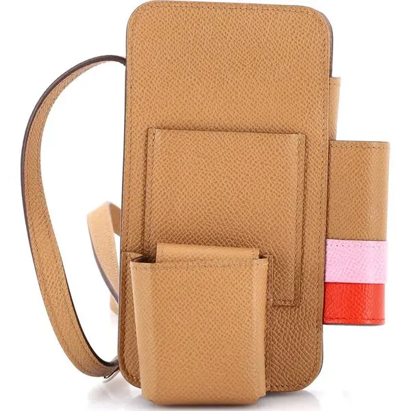 Hermès Hermesway Phone Case Crossbody Bag Epsom - Biscuit