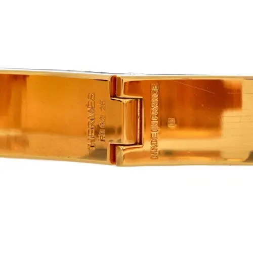 Hermès Clic H Bracelet Enamel Narrow - Brown
