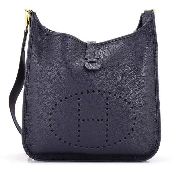 Hermès Evelyne Bag Gen Iii Clemence Gm - Bleu Nuit