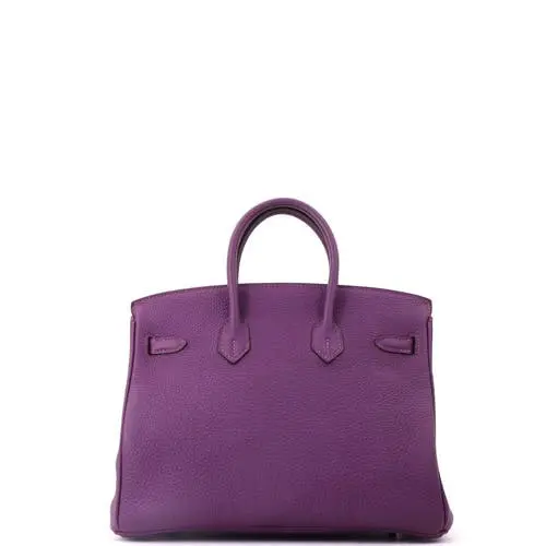 Hermès Birkin Handbag Purple Togo With Palladium Hardware 25 - Anemone