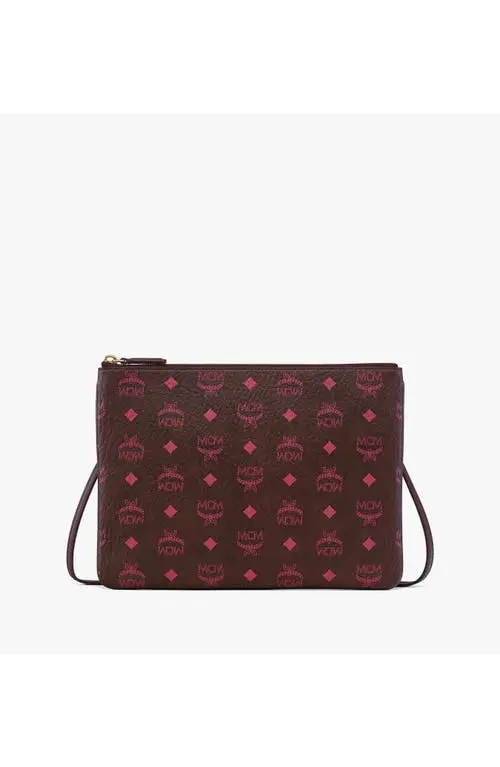 Mcm Visetos Original Monogram Crossbody Pouch