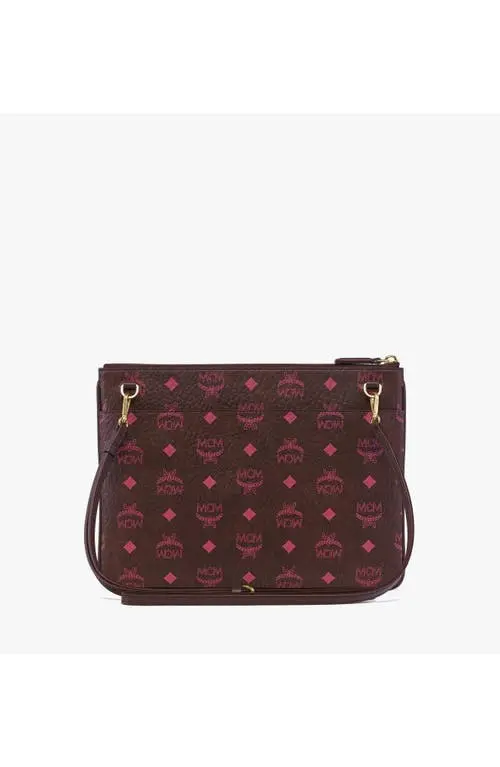 Mcm Visetos Original Monogram Crossbody Pouch