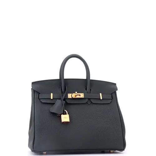 Hermès Birkin Handbag Green Togo With Gold Hardware 25 - Vert Fonce