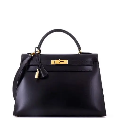 Hermès Kelly Handbag Box Calf With Gold Hardware 32