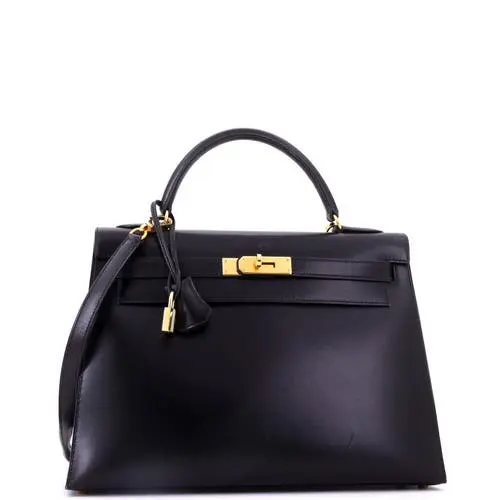 Hermès Kelly Handbag Box Calf With Gold Hardware 32