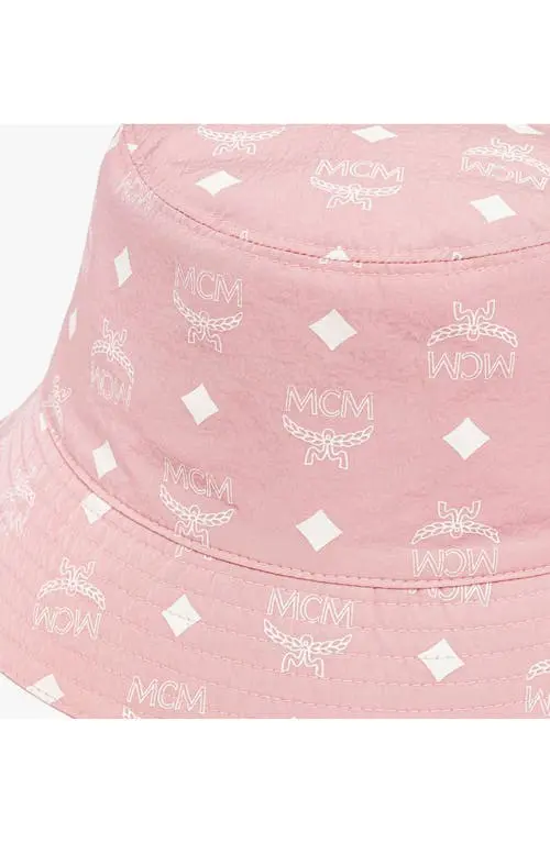 Mcm Reversible Visetos Monogram Bucket Hat - Soft Pink