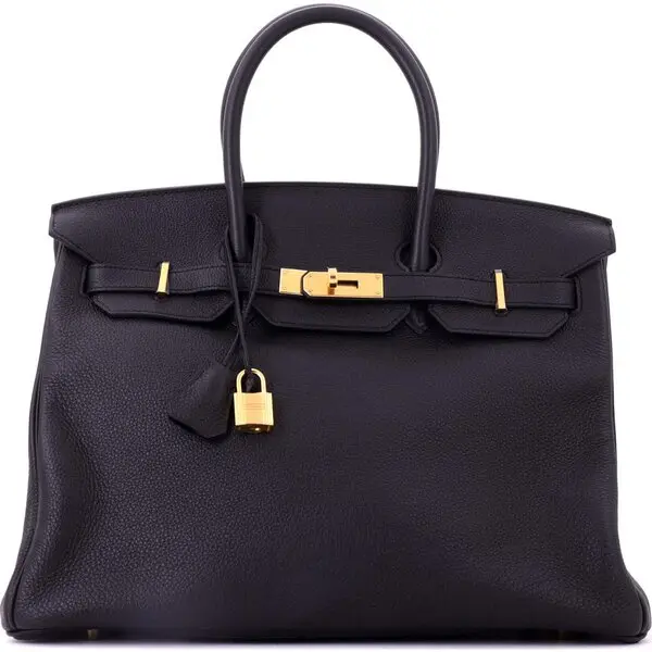 Hermès Birkin Handbag Black Togo With Gold Hardware 35 - Noir