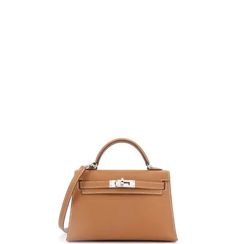 Hermès Kelly Mini Ii Bag Brown Epsom With Palladium Hardware 20