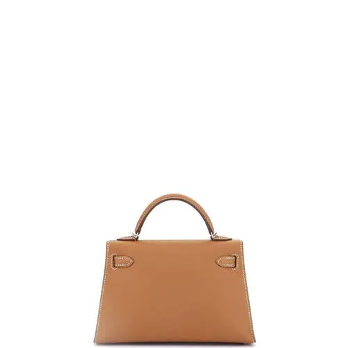 Hermès Kelly Mini Ii Bag Brown Epsom With Palladium Hardware 20