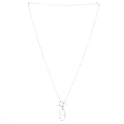 Hermès Chaine D'ancre Pendant Necklace Sterling - Metallic Silver